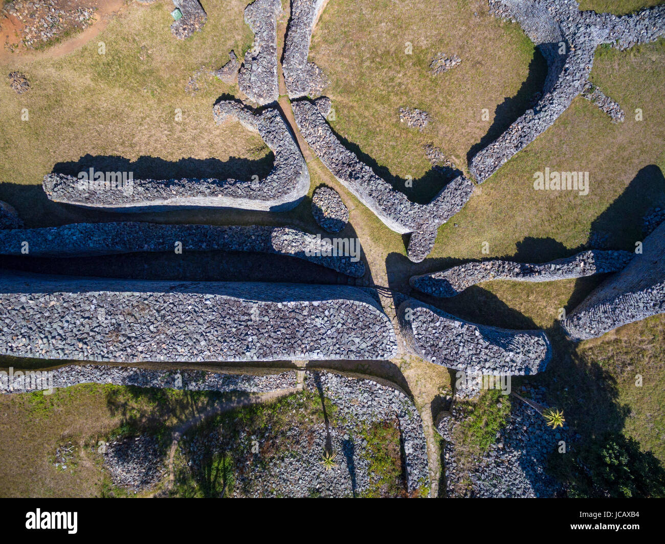 An aerial view of the Great Enclosure at Great Zimbabwe Stock Photo - Alamy
