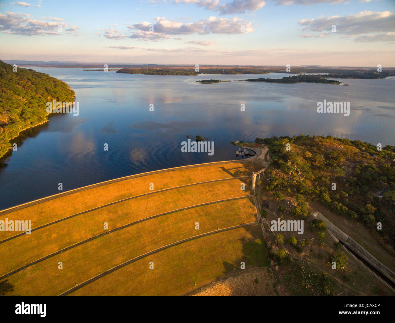 An aerial view of Mazvikadei dam, Zimbabwe Stock Photo - Alamy