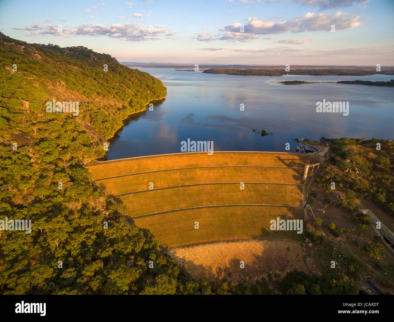 An aerial view of Mazvikadei dam, Zimbabwe Stock Photo - Alamy