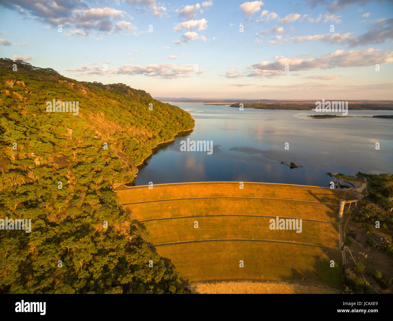 An aerial view of Mazvikadei dam, Zimbabwe Stock Photo - Alamy