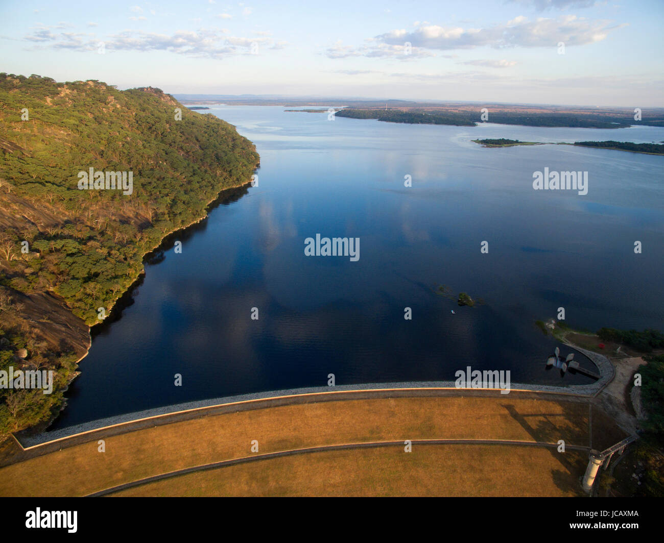 An aerial view of Mazvikadei dam, Zimbabwe Stock Photo - Alamy