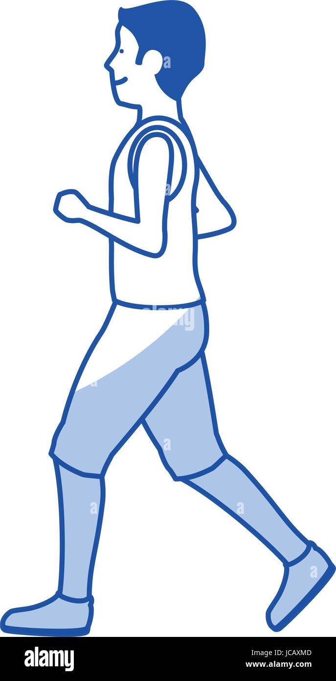 Human body muscular running Stock Vector Images - Alamy