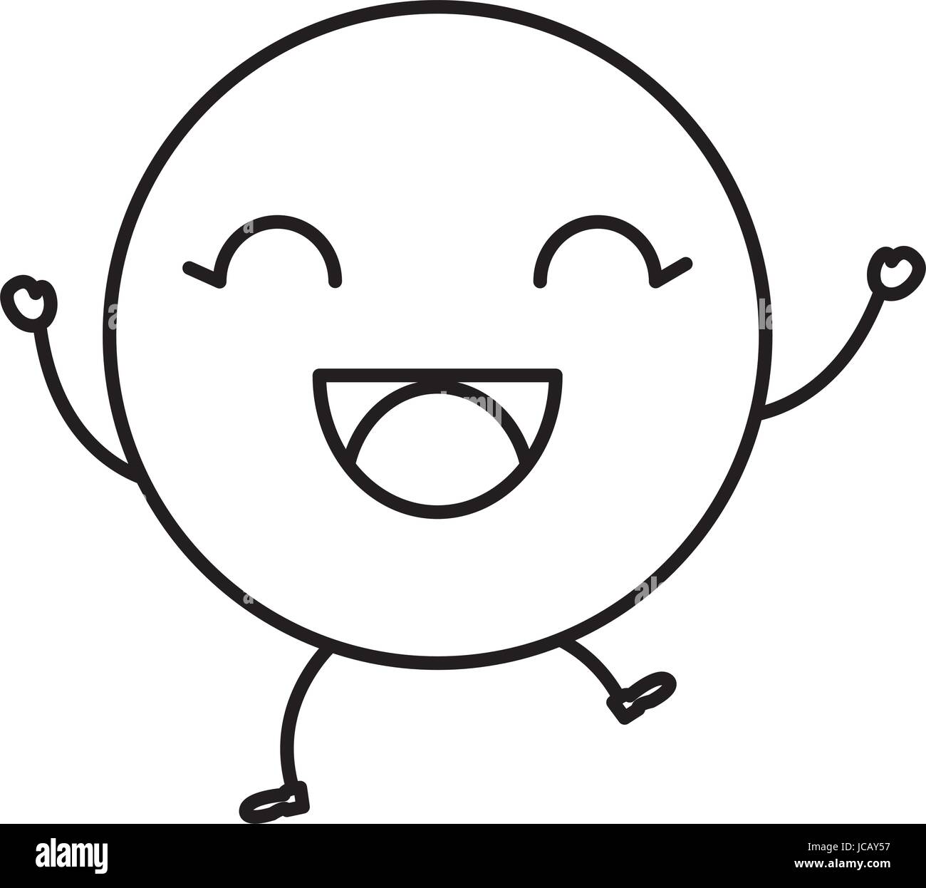 Kawaii cartoon circle face expression hi-res stock photography and ...