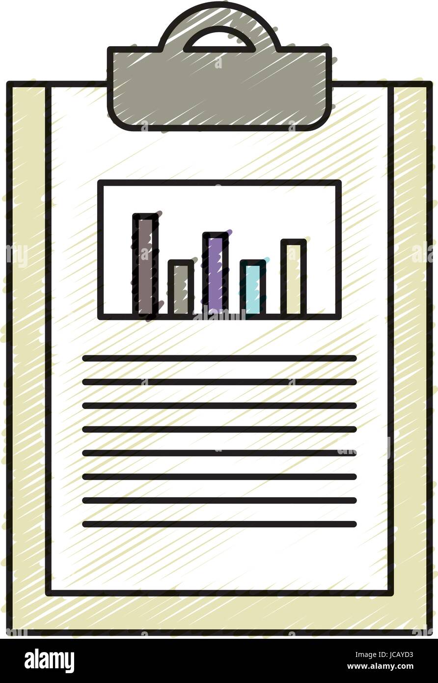 clipboard paper with statistics Stock Vector Image & Art - Alamy