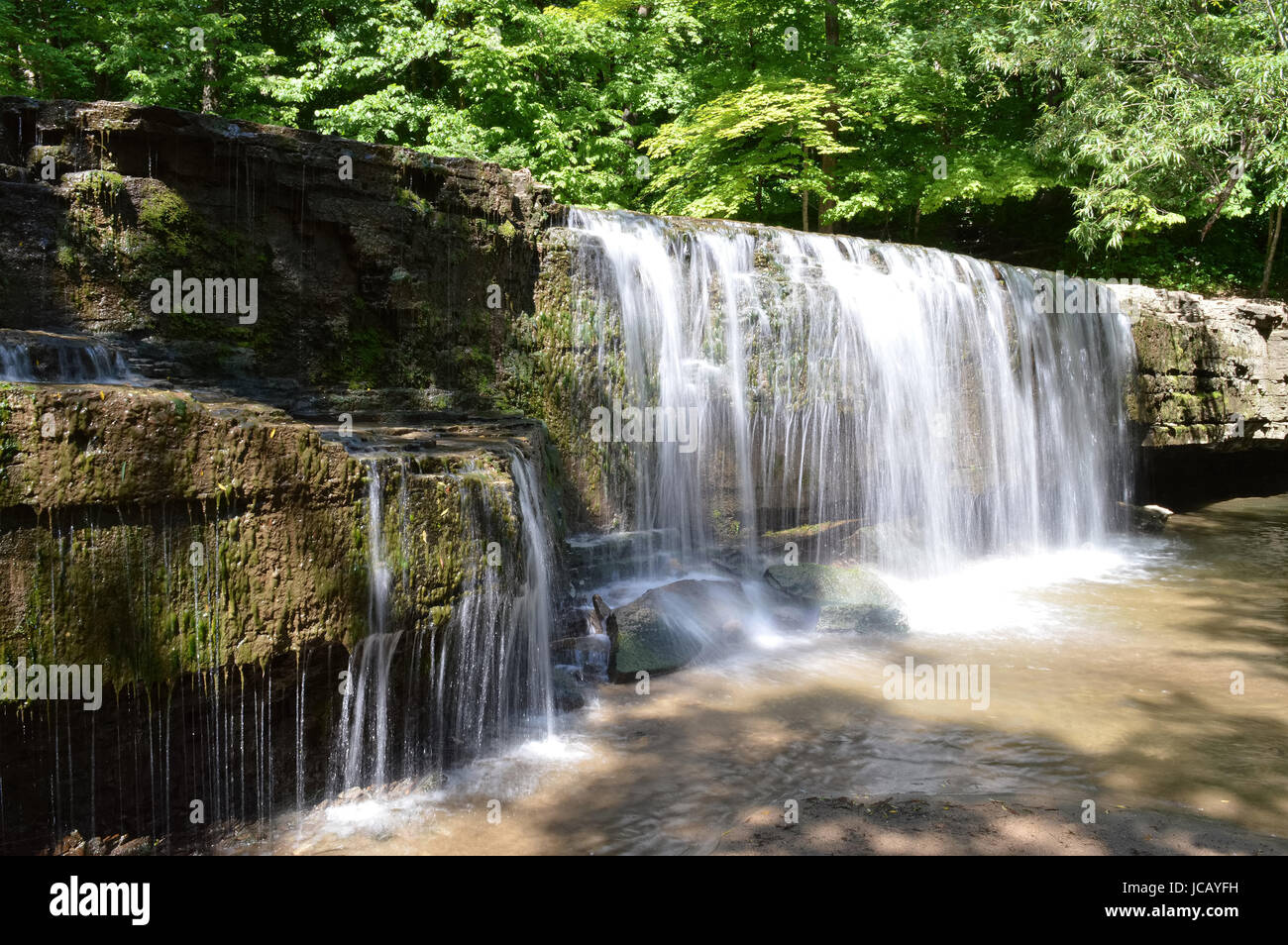 Waterfall at Nerstrand Big Woods State Park in Minnesota Stock Photo ...
