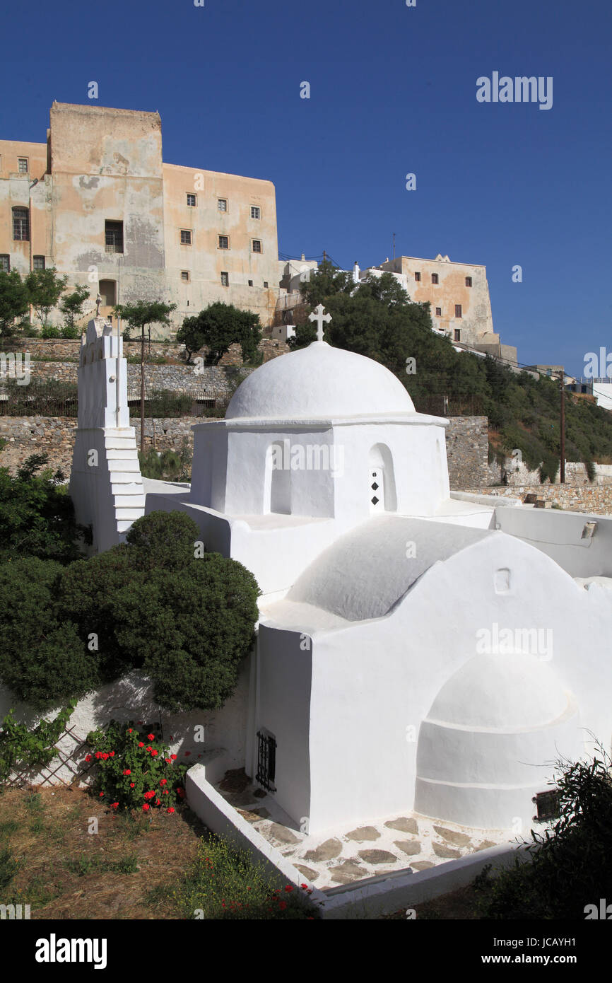 Greece, Cyclades, Naxos, Hora, Kastro, orthodox church Stock Photo - Alamy