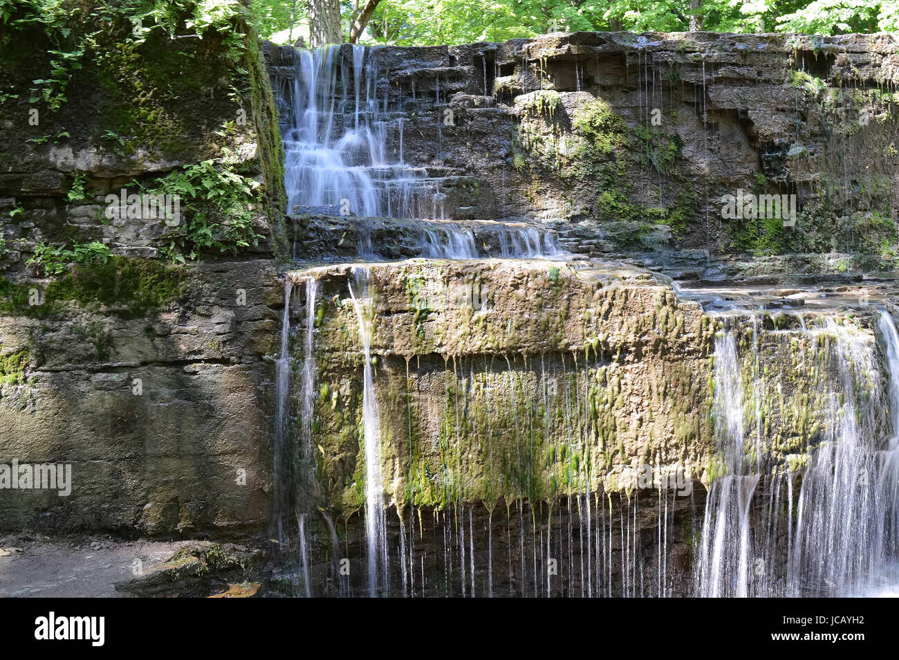 Waterfall at Nerstrand Big Woods State Park in Minnesota Stock Photo ...
