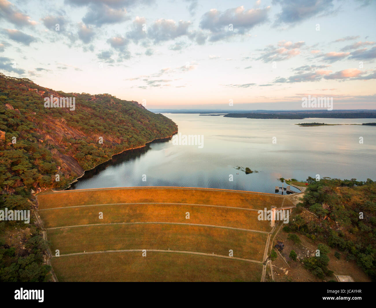 An aerial view of Mazvikadei dam, Zimbabwe Stock Photo - Alamy