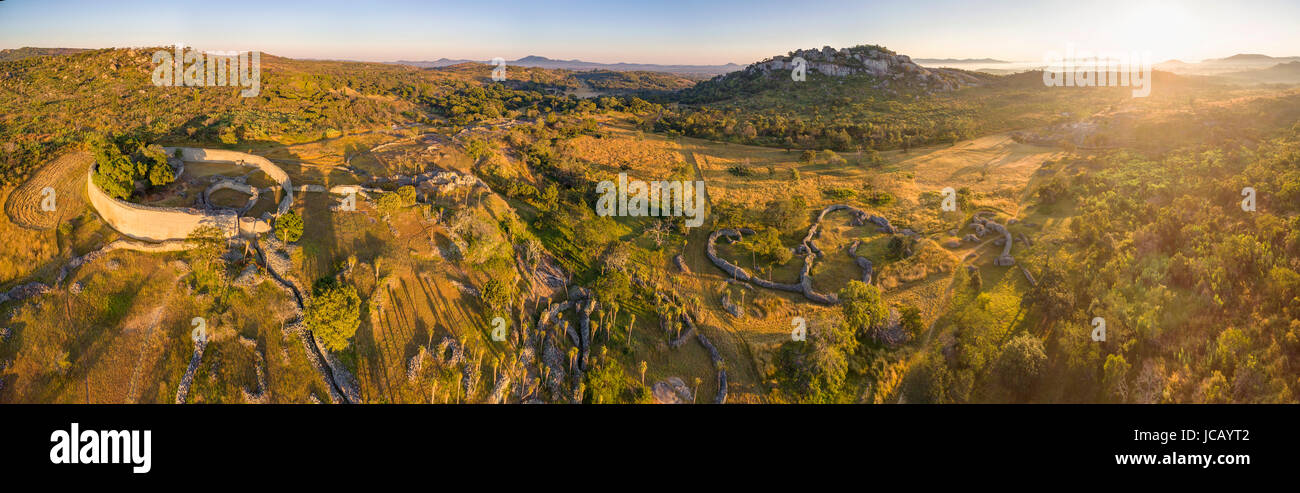 An aerial image of Great Zimbabwe Ruins Stock Photo - Alamy