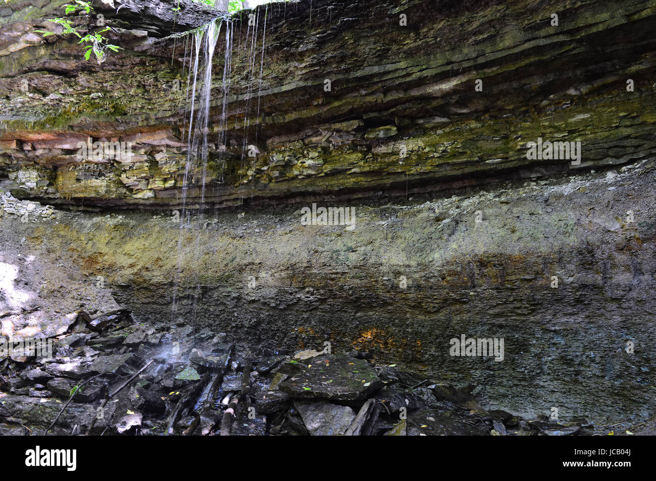 Waterfall over a cliff Stock Photo - Alamy