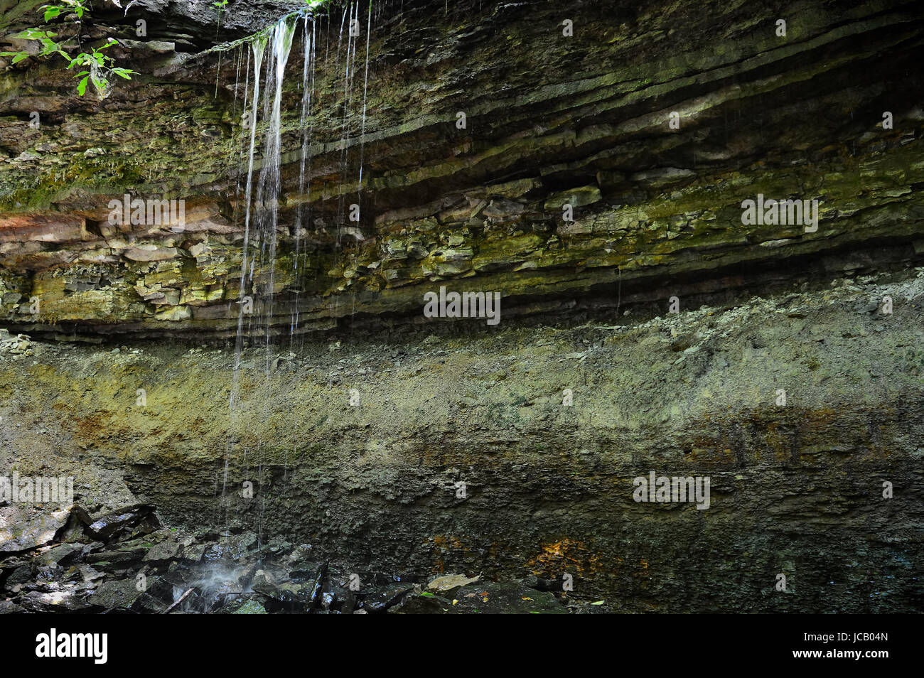 Waterfall over a cliff Stock Photo - Alamy