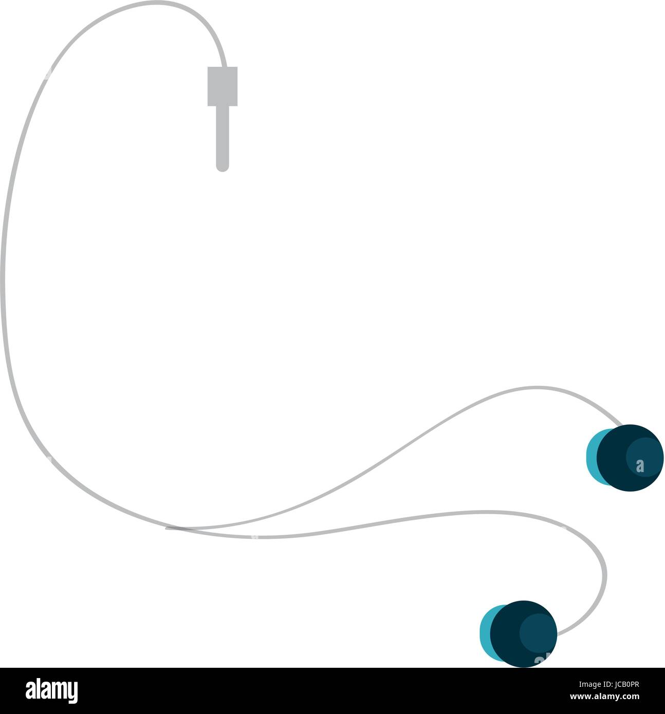 Headphones cord music icon hi-res stock photography and images - Alamy