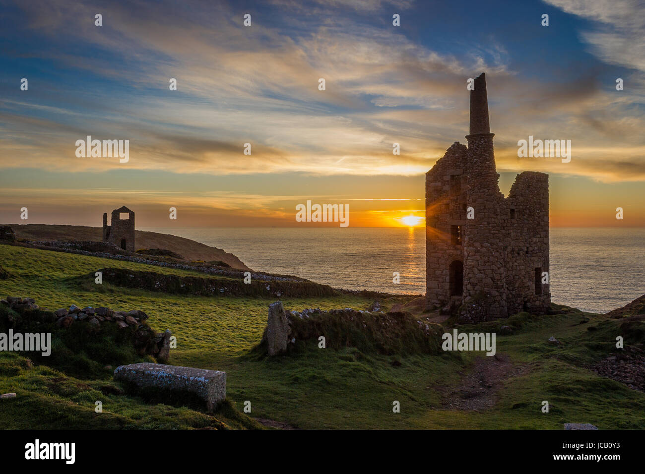 Cornwall Engine House Sunset High Resolution Stock Photography and ...