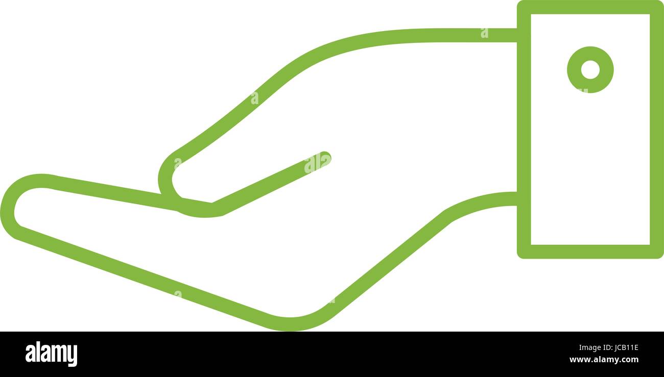 Hand receiving isolated icon Stock Vector Image & Art - Alamy