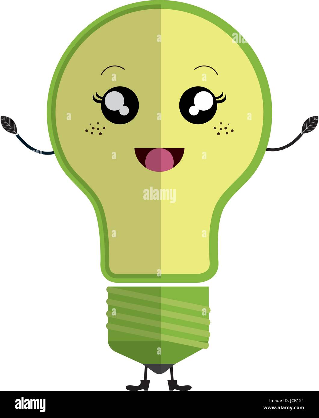 bulb light kawaii character Stock Vector Image & Art - Alamy
