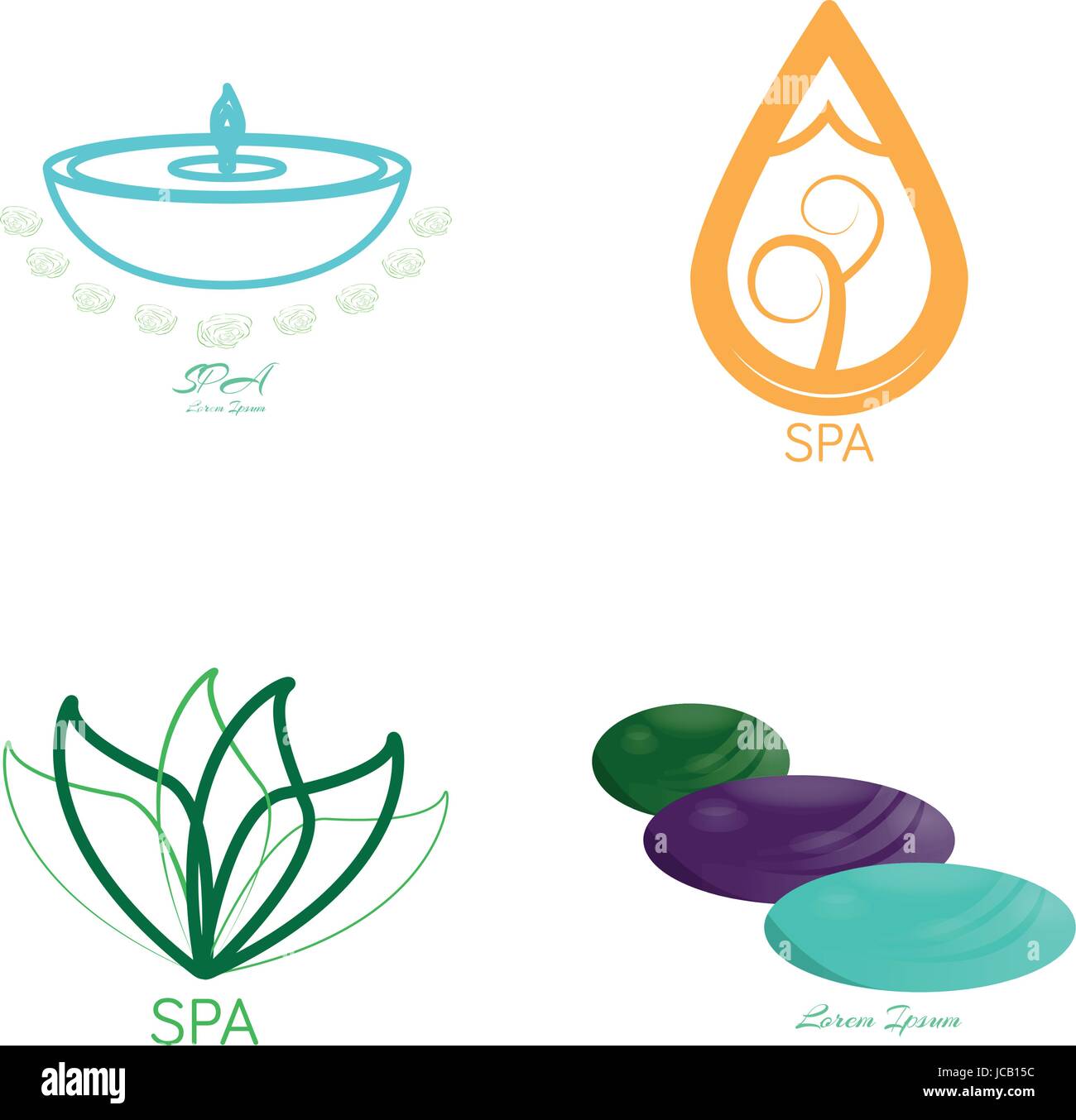 Set of spa logos Stock Vector Image & Art - Alamy