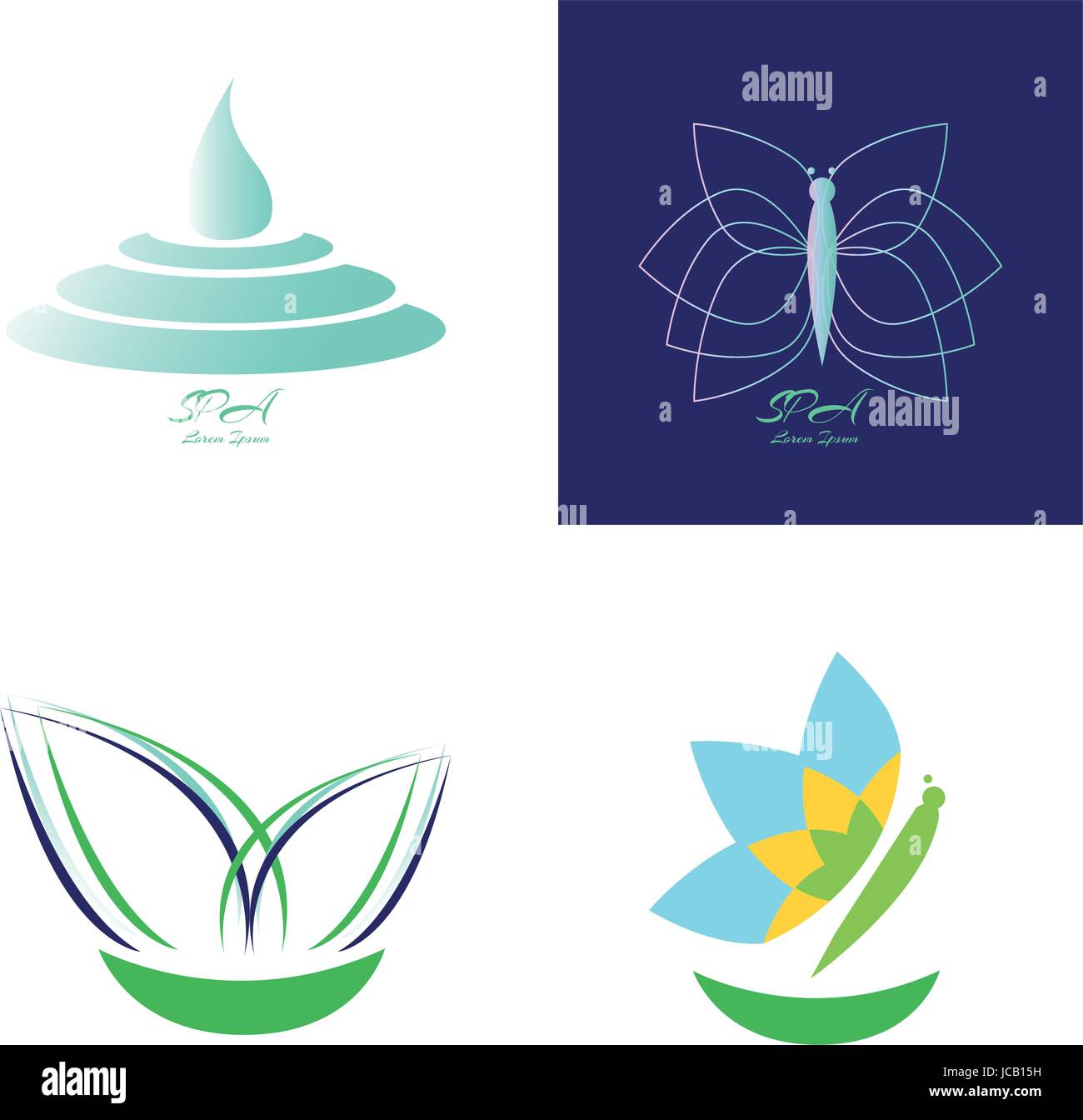 Set of spa logos Stock Vector Image & Art - Alamy