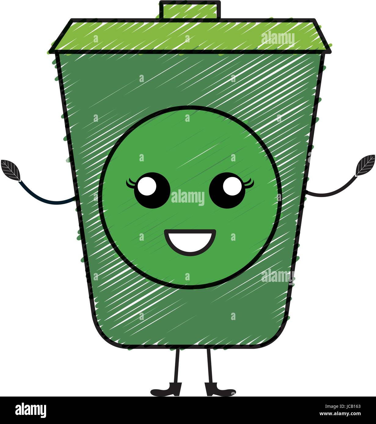ecology recycle bin kawaii character Stock Vector Image & Art - Alamy
