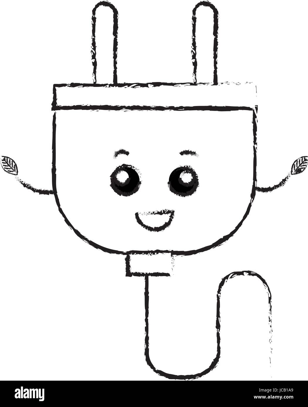 energy plug kawaii character Stock Vector Image & Art - Alamy