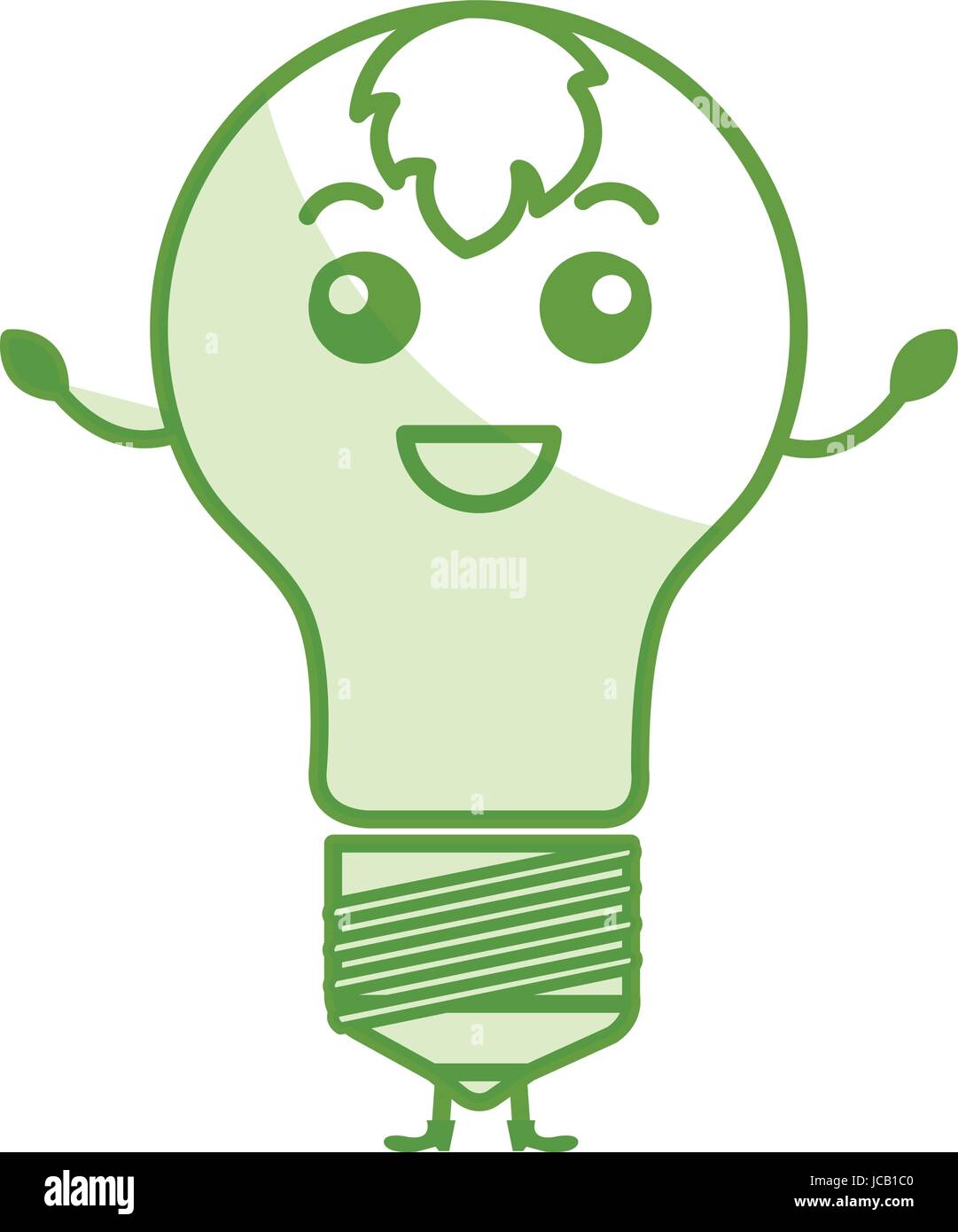 bulb light kawaii character Stock Vector Image & Art - Alamy
