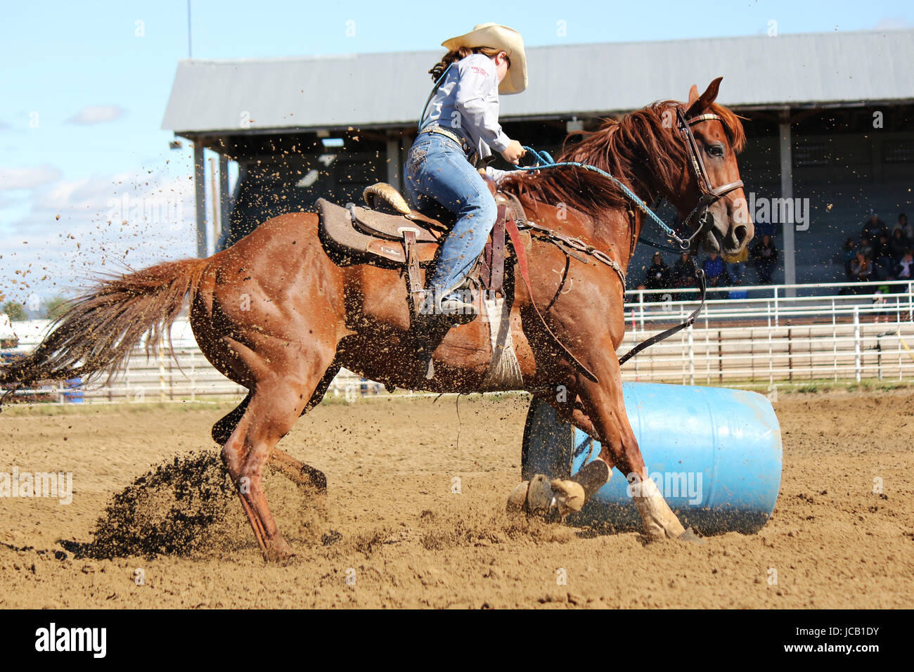 Horse barrel race rodeo hi-res stock photography and images - Alamy