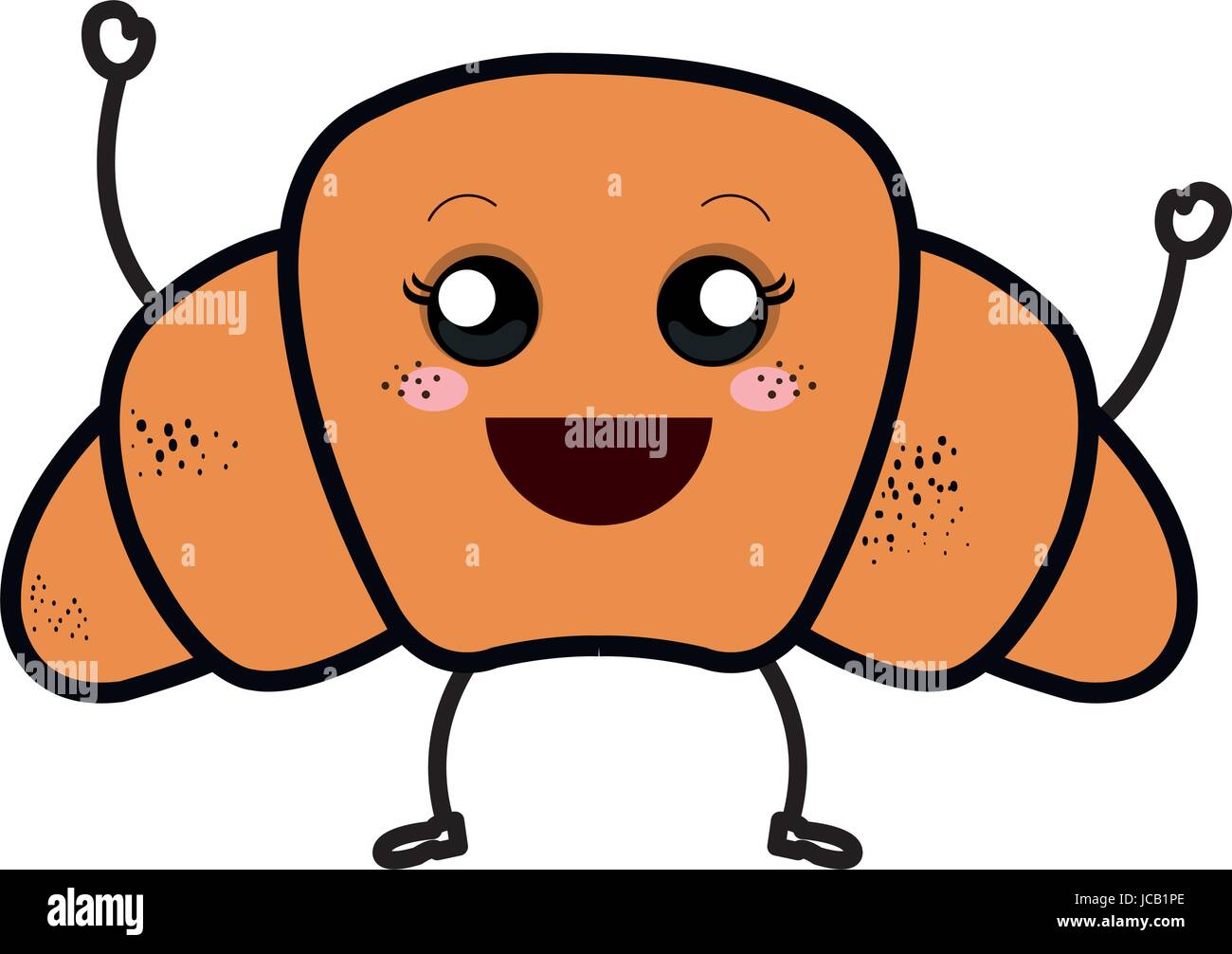 delicious croissant bread kawaii character Stock Vector Image & Art - Alamy