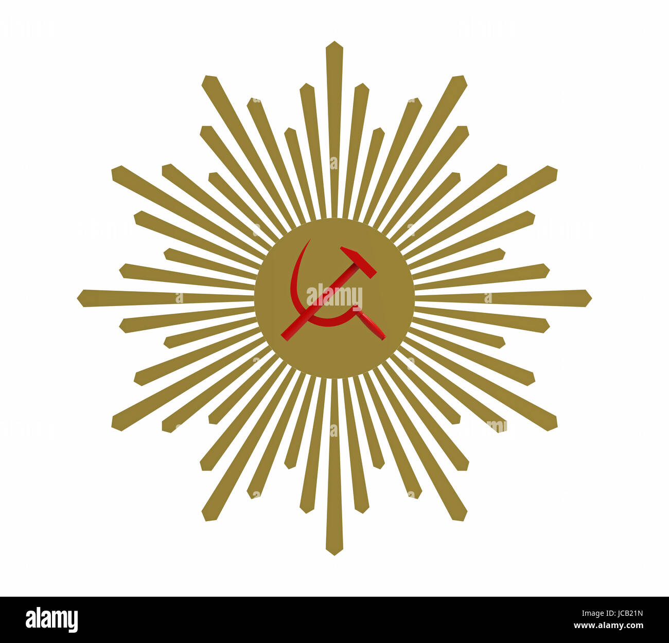 Hammer and sickle, Communist symbol, 3d render Stock Photo - Alamy