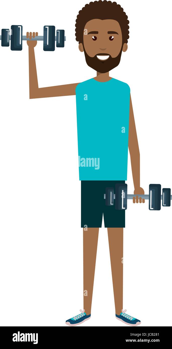 athletic man weight lifting character Stock Vector Image & Art - Alamy