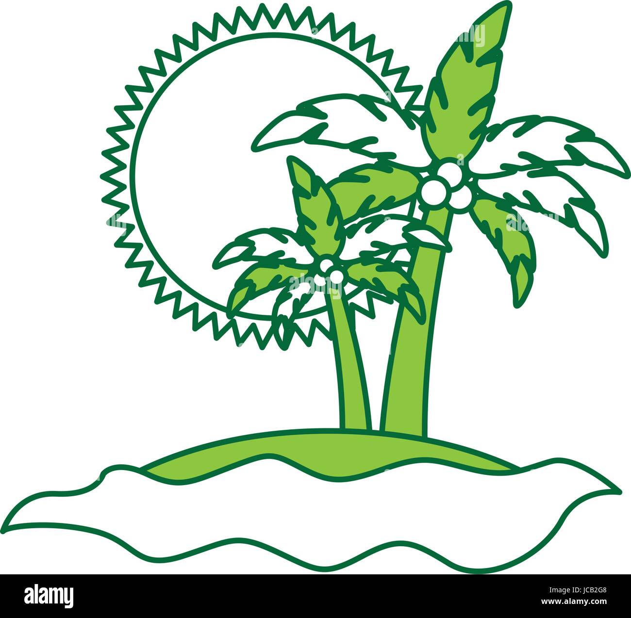 tree palm summer icon Stock Vector Image & Art - Alamy