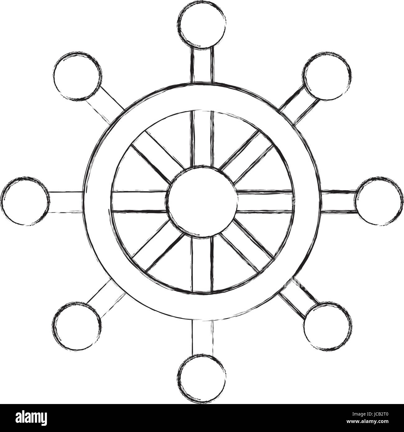 Boat timon isolated icon Black and White Stock Photos & Images - Alamy