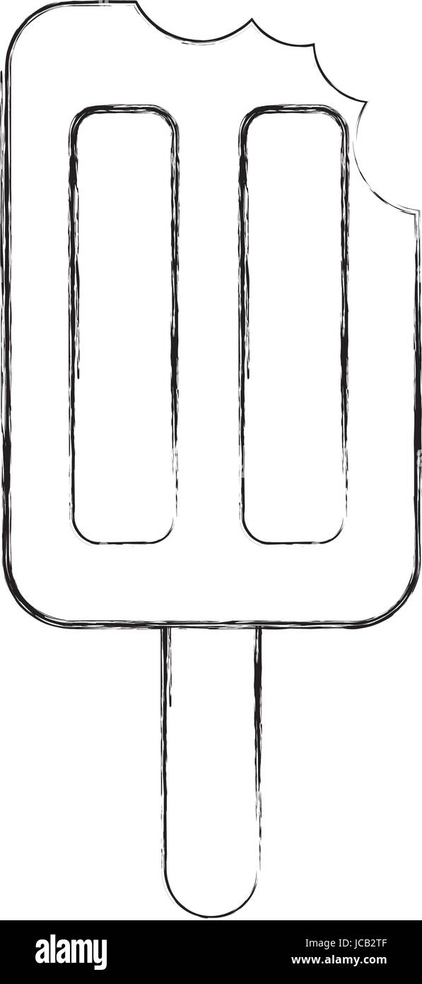 Popsicle ice isolated icon Black and White Stock Photos & Images - Alamy