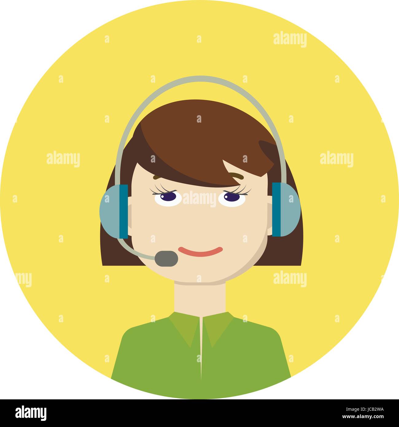 Vector call center girl operator Stock Vector Image & Art - Alamy