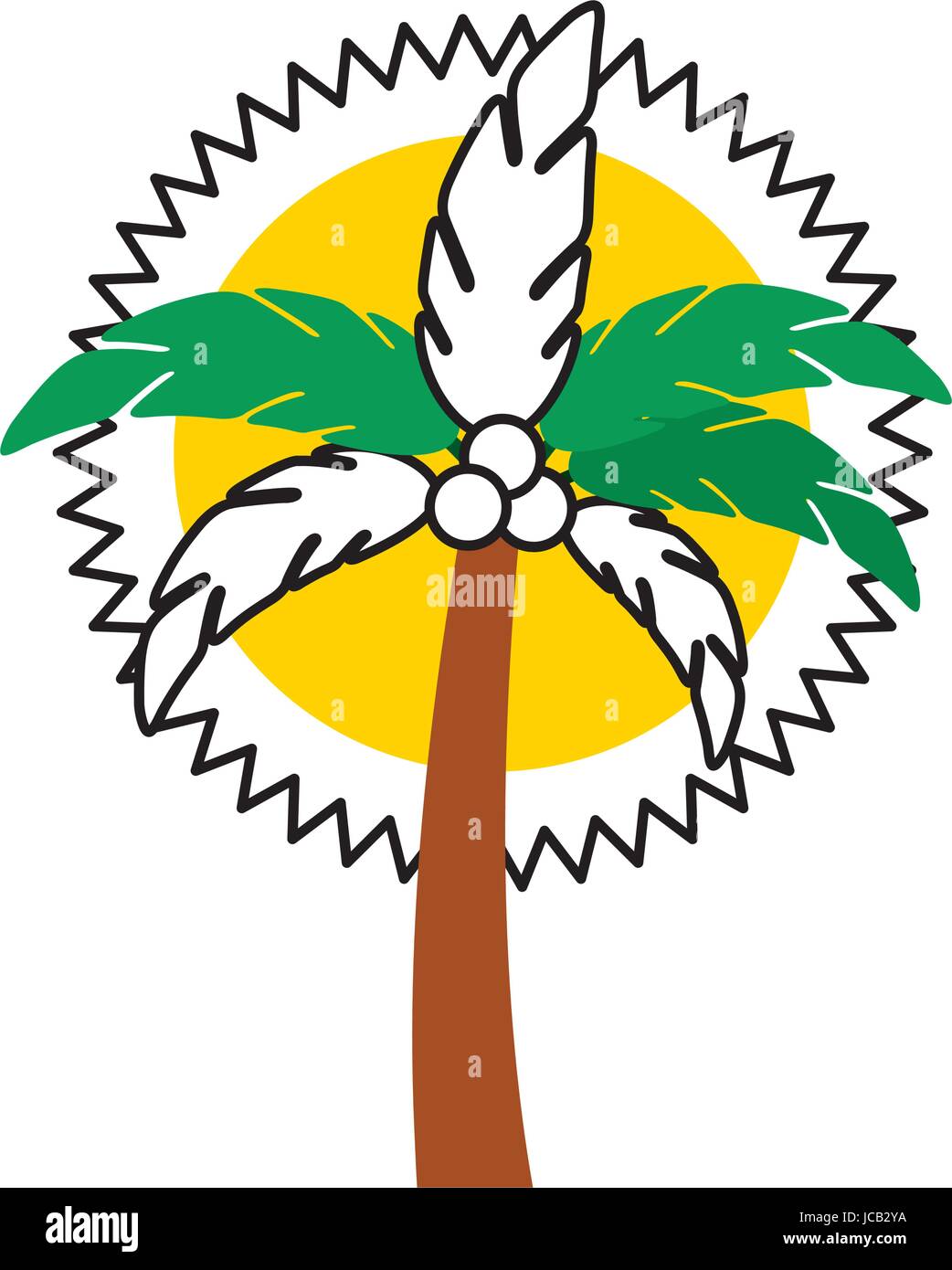 tree palm summer icon Stock Vector Image & Art - Alamy
