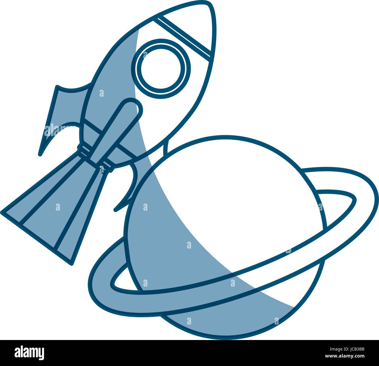 rocket space with saturn planet Stock Vector Image & Art - Alamy