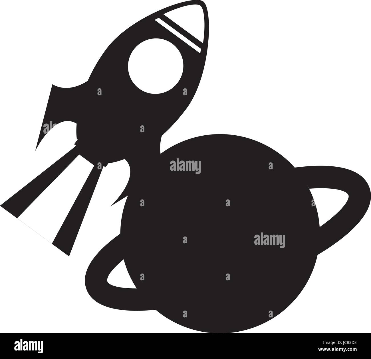 rocket space with saturn planet Stock Vector Image & Art - Alamy