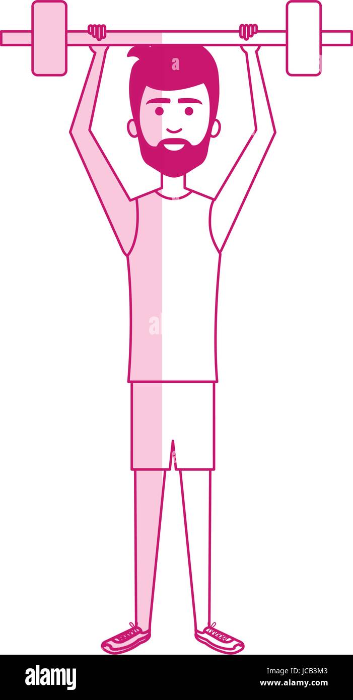 athletic man weight lifting character Stock Vector Image & Art - Alamy