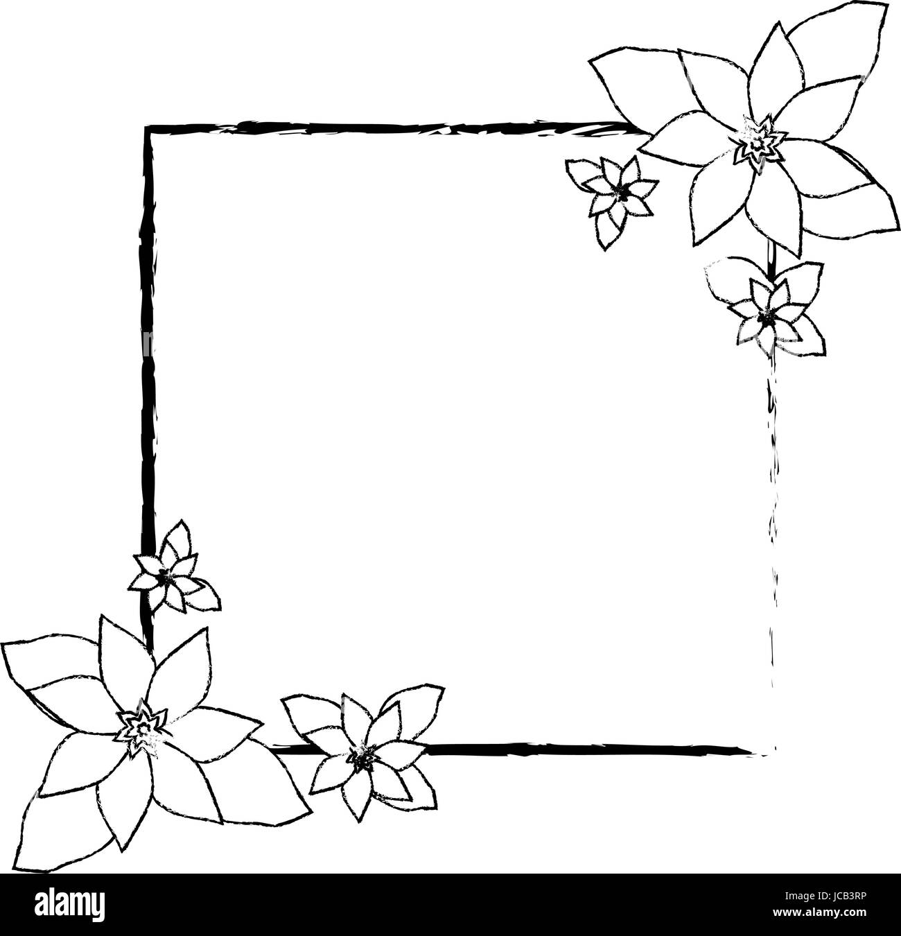 Frame with flowers Stock Vector Image & Art - Alamy