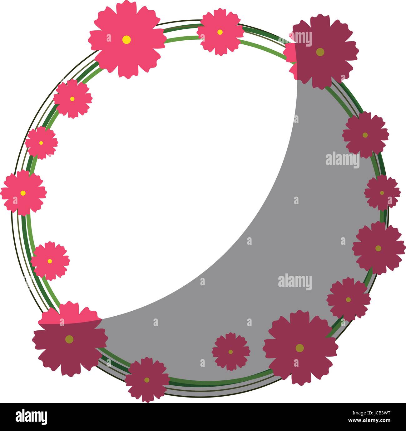 Round frame with flowers Stock Vector Image & Art - Alamy