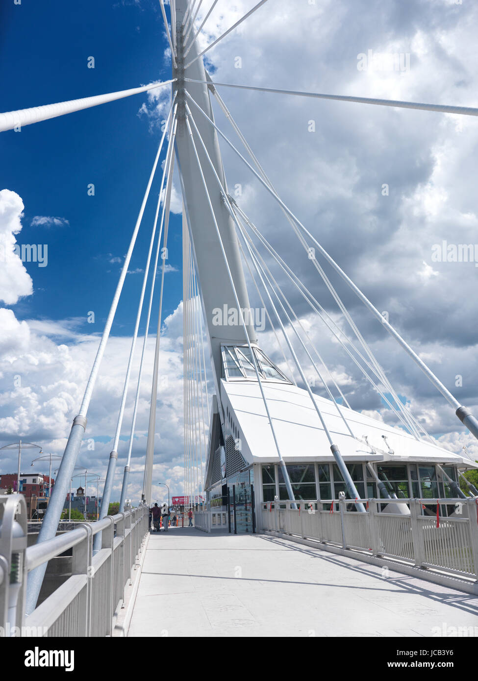 Esplanade Riel Bridge Pedestrian Bridge High Resolution Stock ...