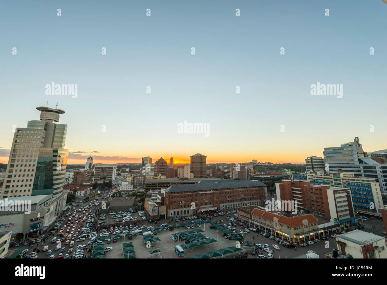 A skyline view of the CBD, Harare Zimbabwe Stock Photo - Alamy