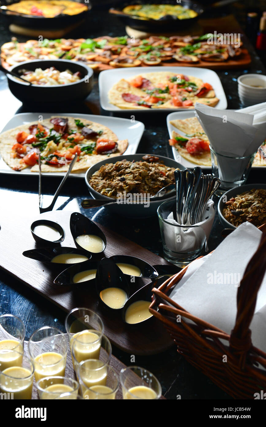 various italian spanish buffet Stock Photo - Alamy