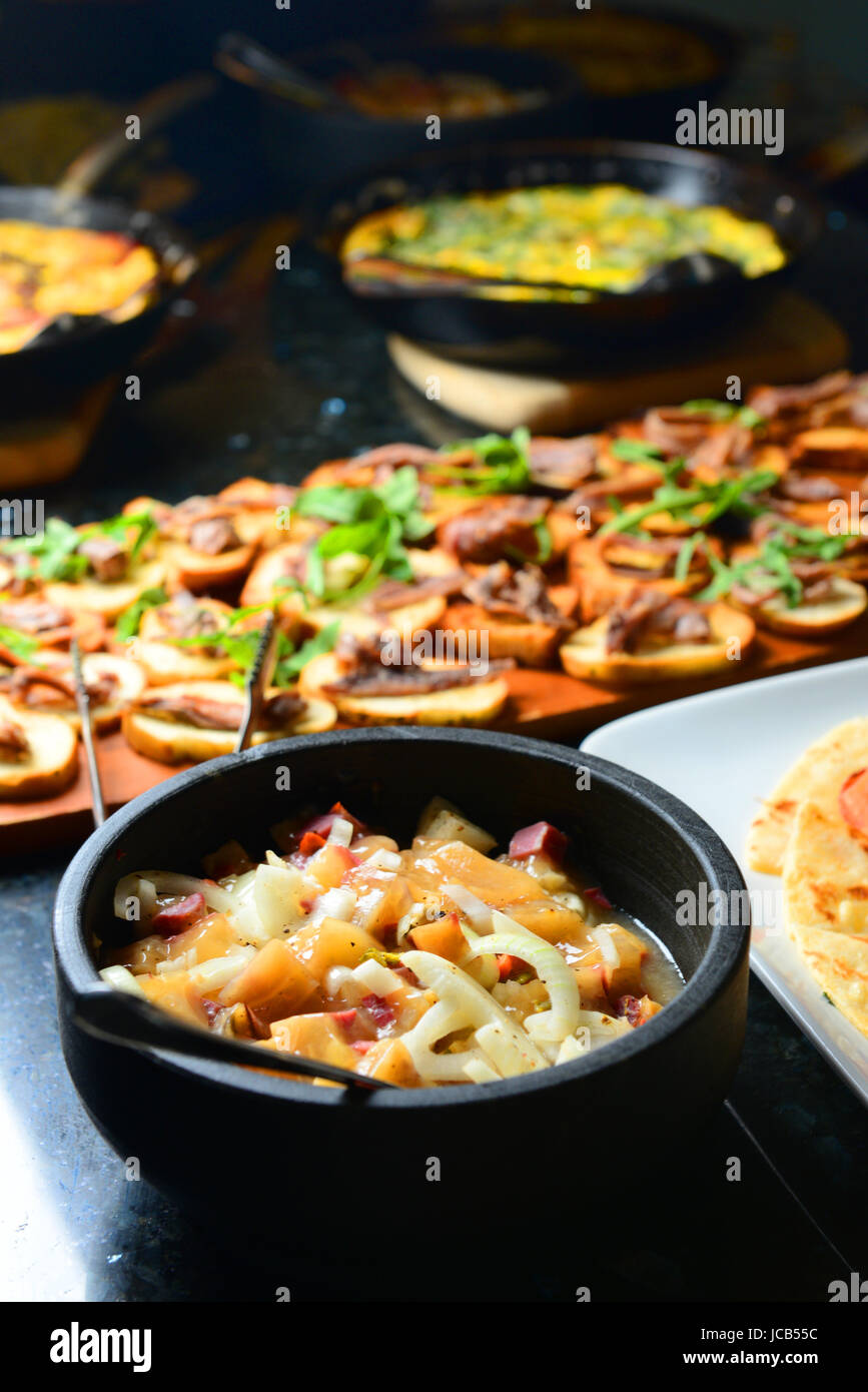 various italian spanish buffet Stock Photo - Alamy