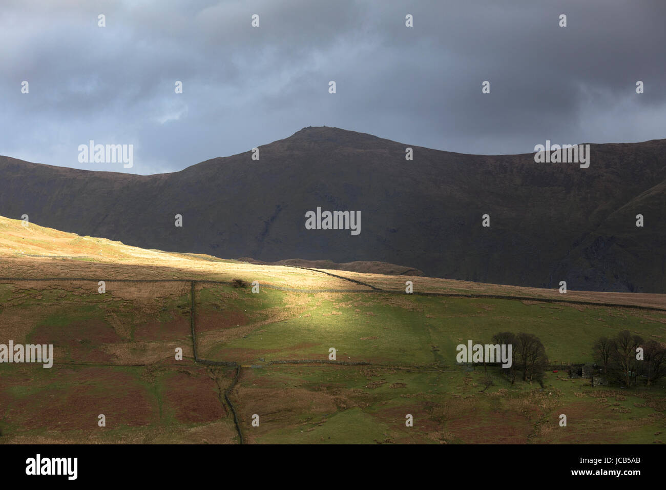 Cumbrian mountains from the Kirkstone Pass, Cumbria, England, UK Stock ...