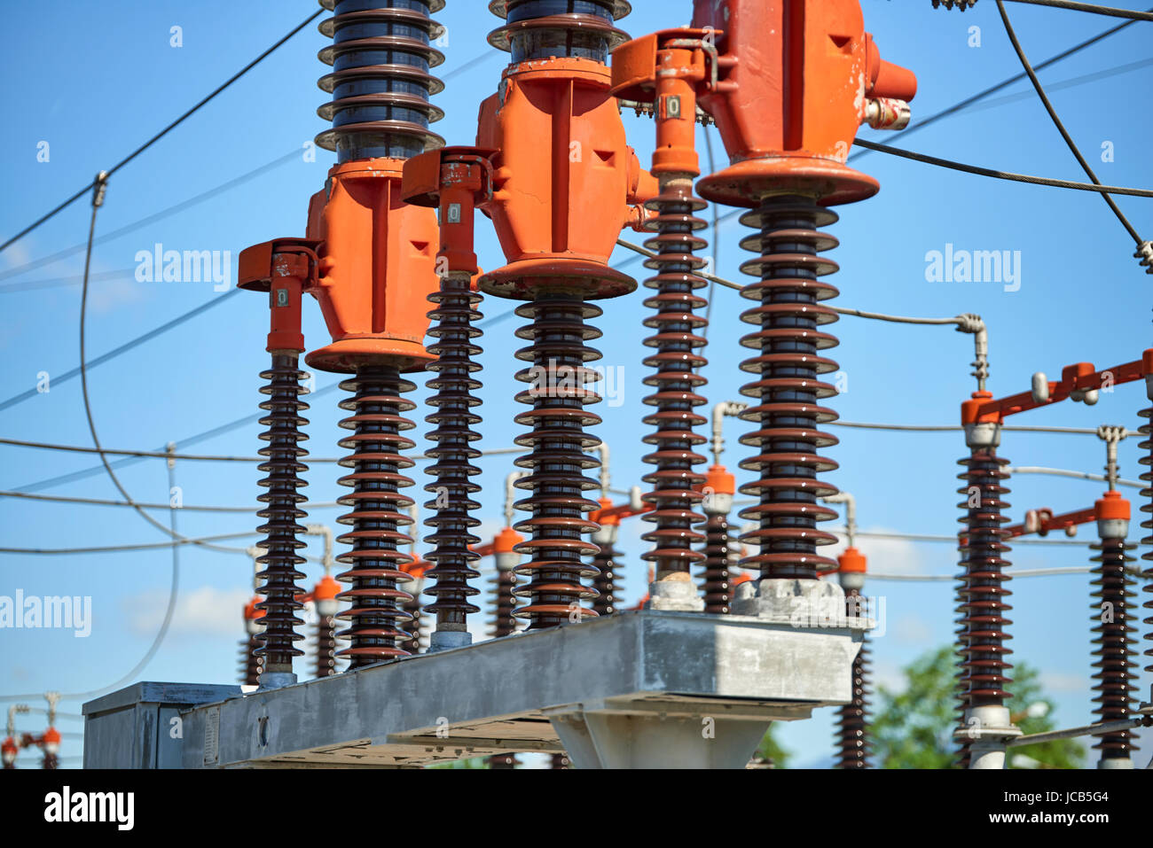Electric power station - Detail of High voltage power transformer in ...