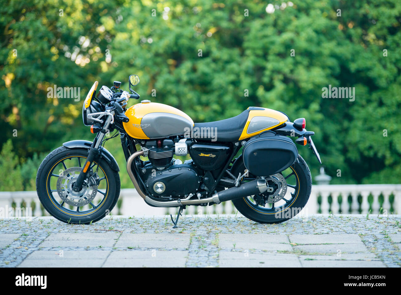 WARSAW POLAND, JUNE 12,2017: Triumph Street Cup, modern classic style ...