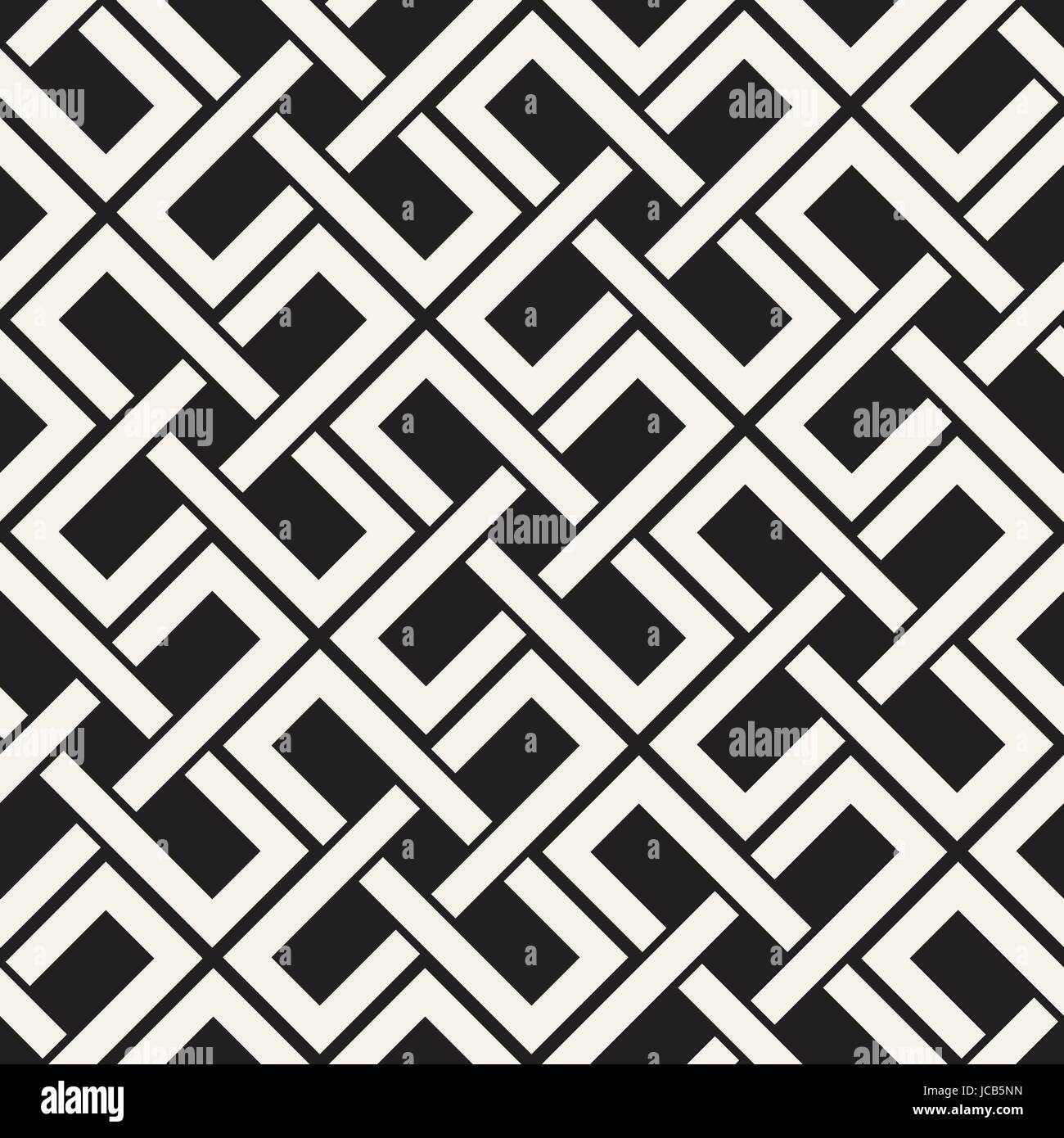 Seamless black and white cross shape lattice pattern. Abstract ...