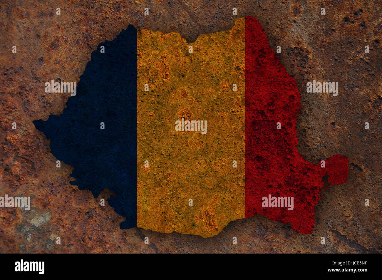 Textured map of Romania in nice colors Stock Photo - Alamy