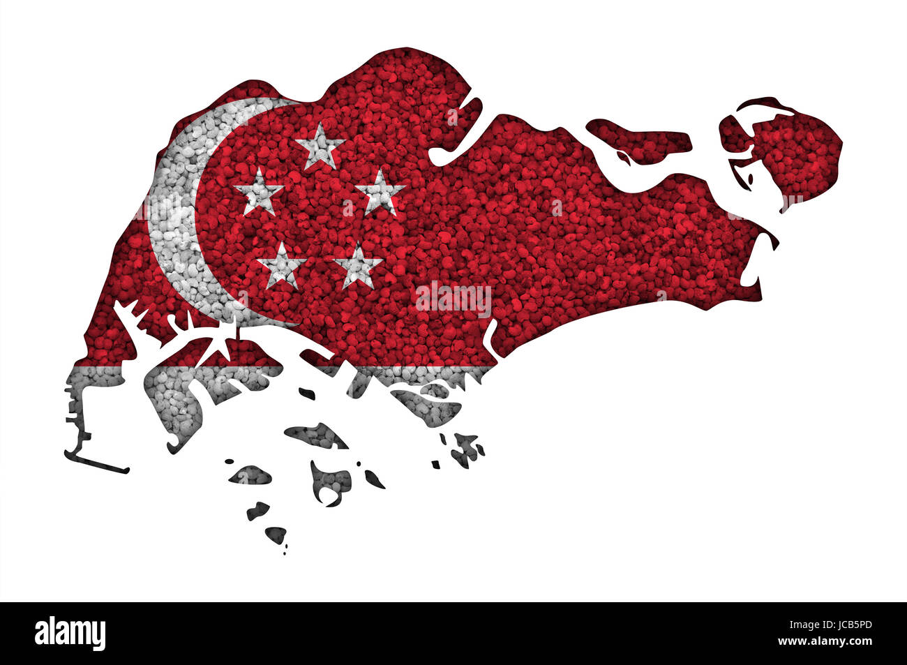 Textured map of Singapore in nice colors Stock Photo - Alamy