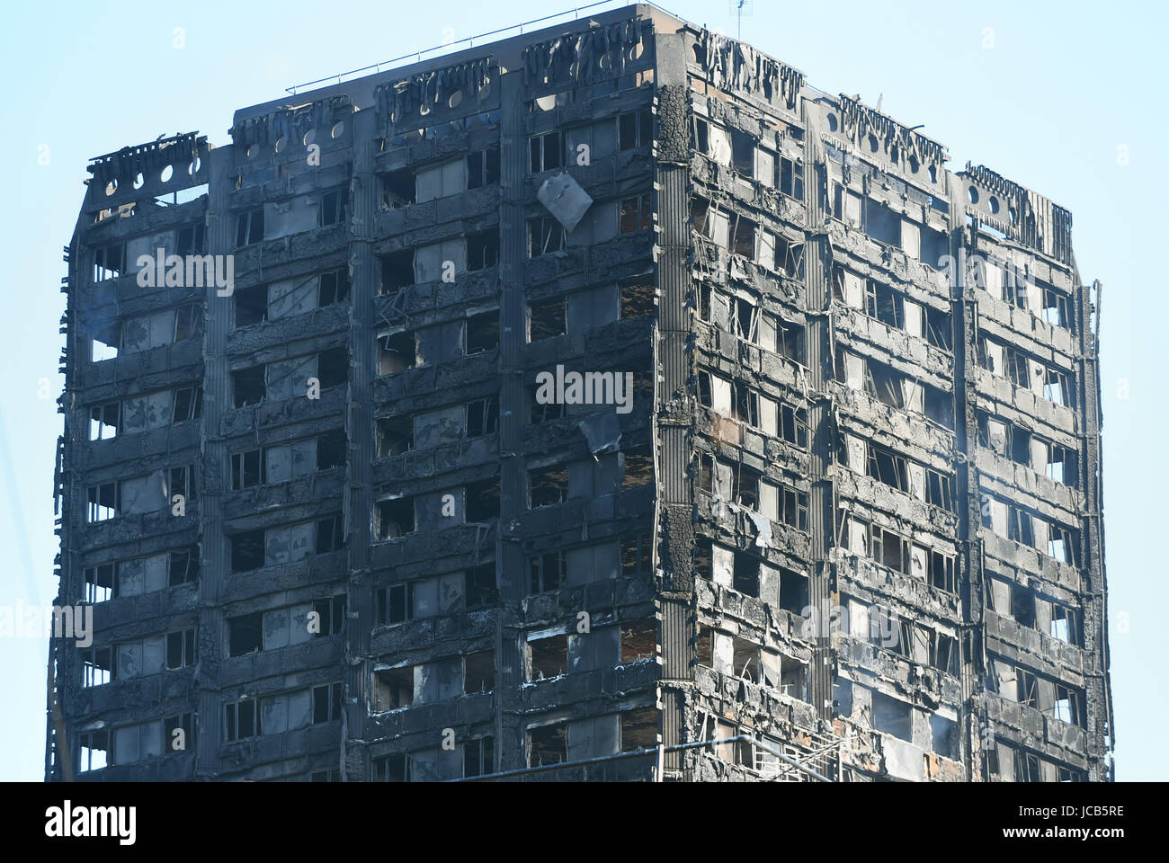 Grenfell Tower in west London after a fire engulfed the 24-storey ...