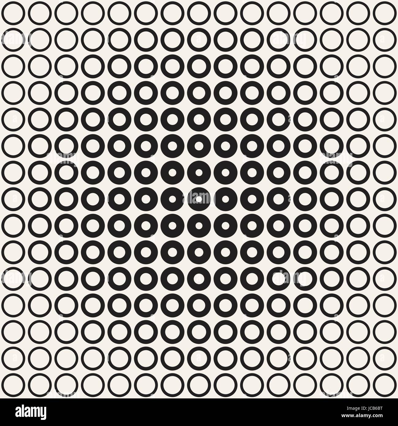 Abstract black and white ring pattern background. Seamless geometric ...